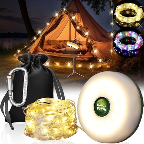 Camping Lights String, 4 in 1 Outdoor String Lights with 8 Lighting ...