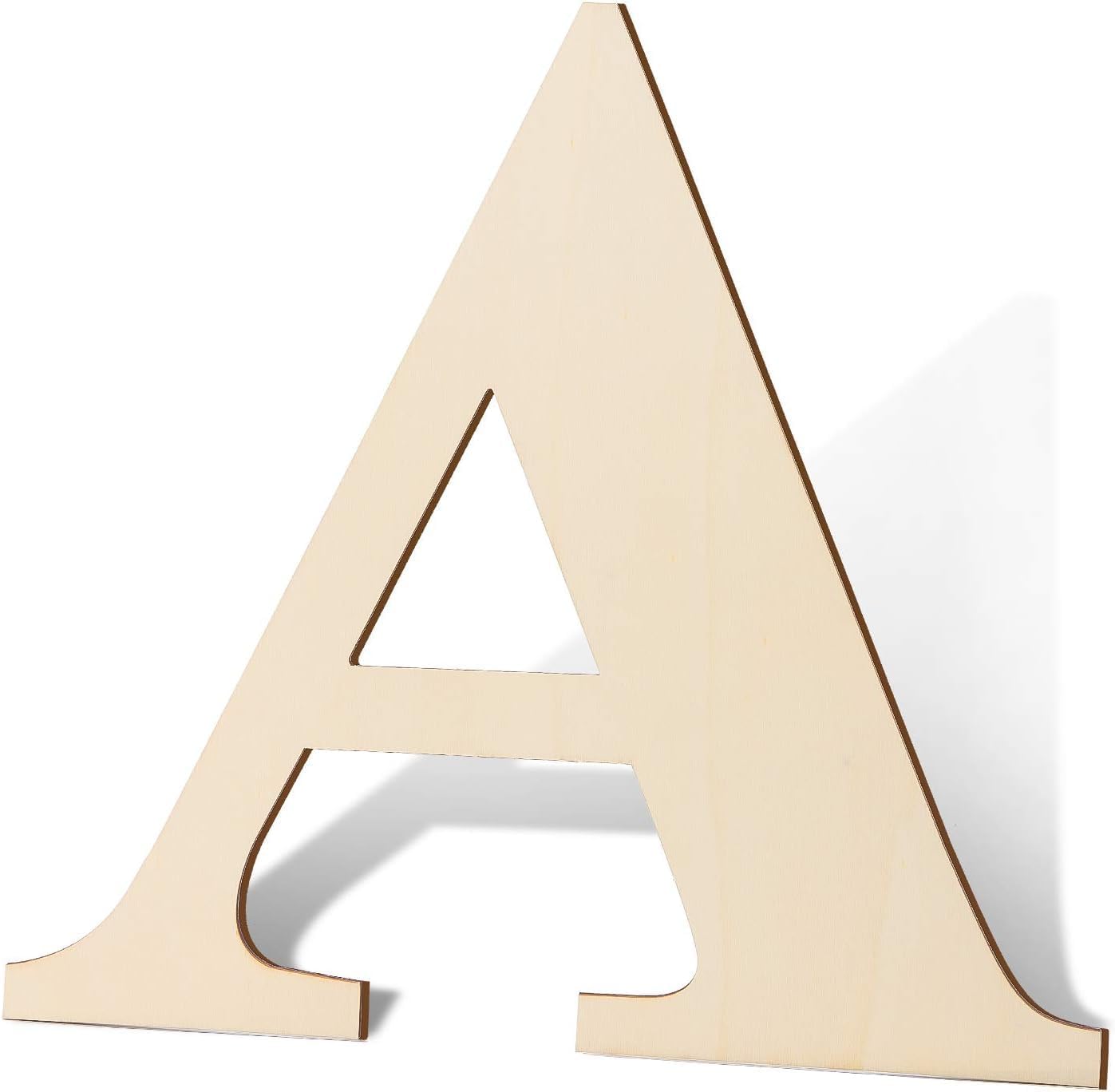 YRONTY 12Inch/30cm Wooden Letters A, Blank Unfinished Wood Letter ...