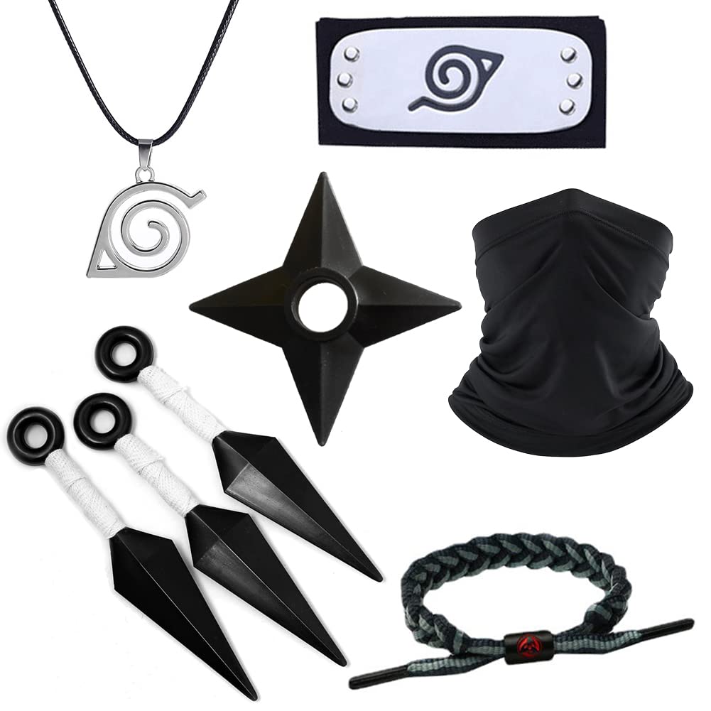 Naruto Kakashi Sasuke Black Leaf Village Ninja Headband