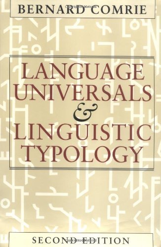 Language Universals and Linguistic Typology: Syntax and Morphology ...