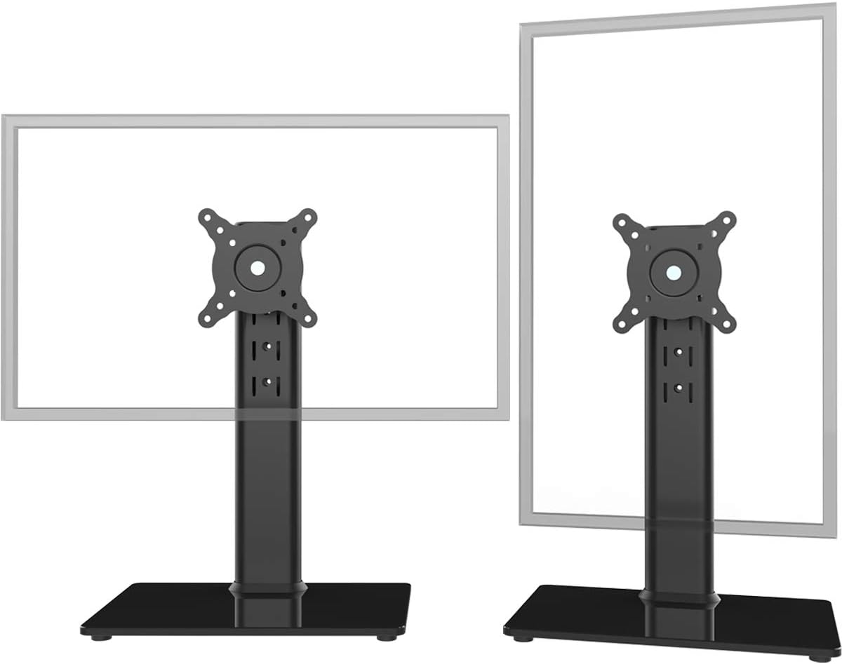 Hemudu Single LCD Computer Monitor Free-Standing Desk Stand Riser for ...