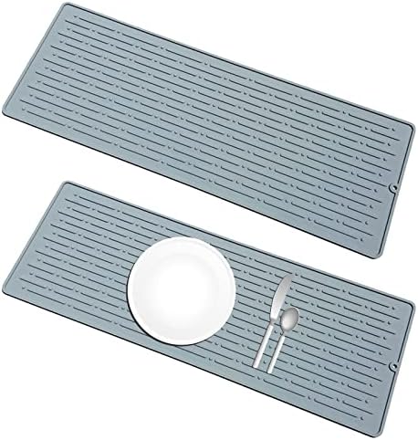 Lvjkes Draining Board Mats, Silicone Draining Mat, Non-slip and anti ...