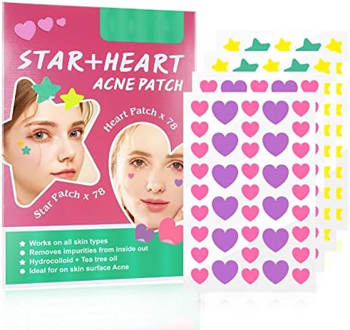 Amazon.com: 156 Patches Acne Patch Colorful Hydrocolloid Pimple Patch ...