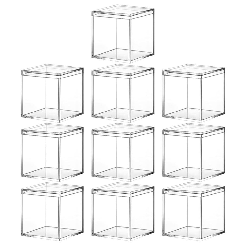 Amazon.com: Kichvoe Acrylic Boxes for Display 14 Pack Clear Plastic ...