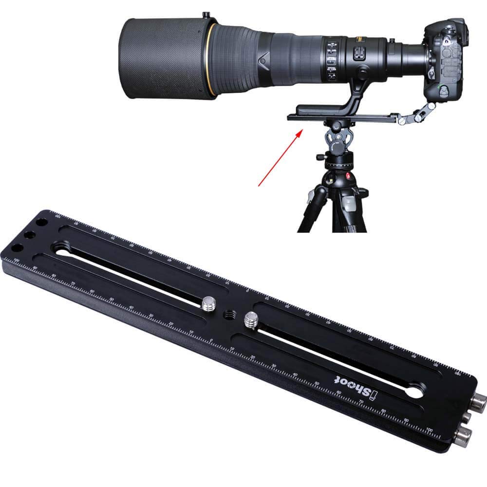 Amazon.com : iShoot 220mm Long Camera Quick Release Plate, Double ...