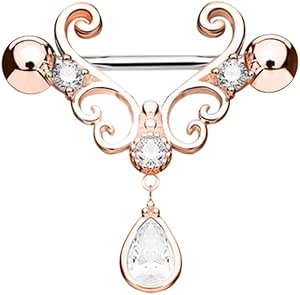 HOPHO 1 Pair Stainless Steel Nipple Ring Non-Piercing Nipple Clips ...