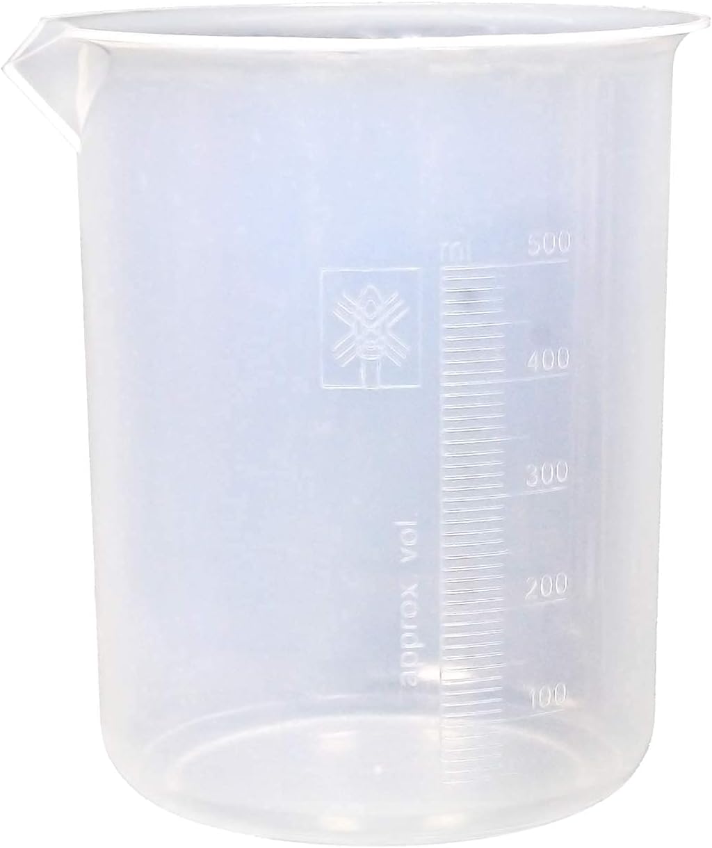 Amazon.com: Supertek Plastic Beaker 500ml, High Clarity Polypropylene ...