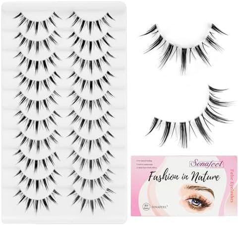 Amazon.com: SONAFEEL Manga Lashes Anime Eyelashes Korean Japanese Asian ...