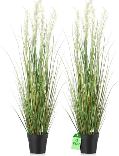 Amazon.com: ECOFOREST 57-inch Artificial Tall Grass Plants, Fake Grass ...