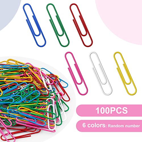 Snapklik.com : 100PCS Paperclips, 2 Inch Colored Large Paper Clips ...