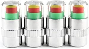 4pcs/set Car Tire Pressure Monitor Valve Stem Caps Air Alert Tire Valve ...