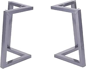 CHEWO Tall Trapezoid Metal Table Legs for Furniture, L-Shaped Steel ...