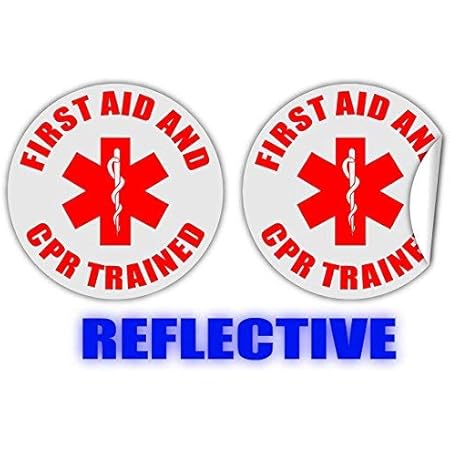 CPR First Aid Certified and Trained Helmet Sticker, Hardhat Sticker 2 ...