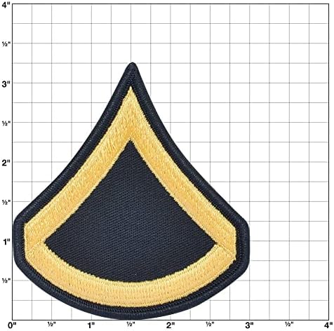 Amazon.com: Army PFC Chevrons Stripes Blue Gold ASU Size Male: Clothing ...