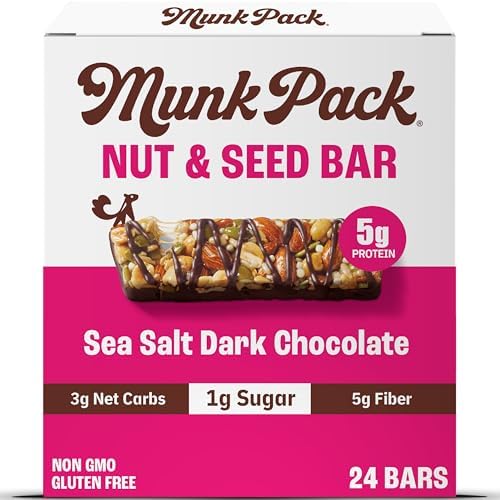 Amazon.com: Munk Pack Nut & Seed Snack Bars - 5g Protein, 1g Sugar, 3g ...