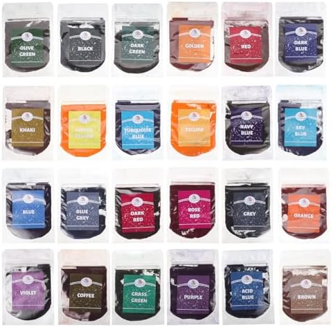 Amazon.com: Operitacx 24pcs Tie Dye Powder, 24 Colors Fabric Dyes for ...