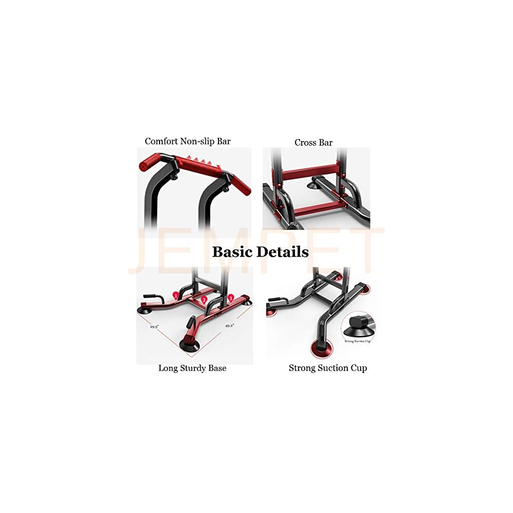 Buy JEMPET Dip Stand Power Tower-Pull Up Home Gym Height Adjustable ...