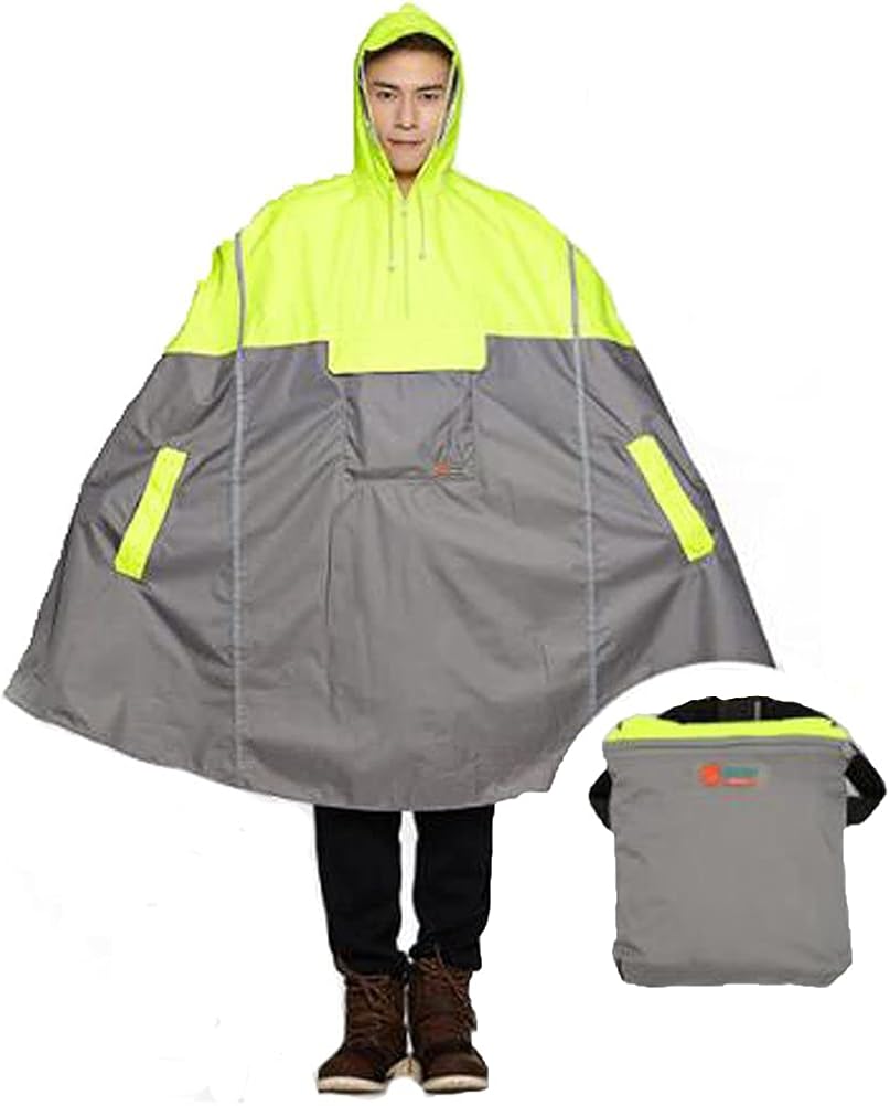 Amazon.com: NEW Lightweight Cycling Rain Poncho Bike Hooded Raincoat ...