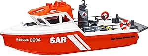 Amazon.com: YounggDiy 1/32 Scale 2.4G 8KM/H Mini RC Rescue Boat Model ...