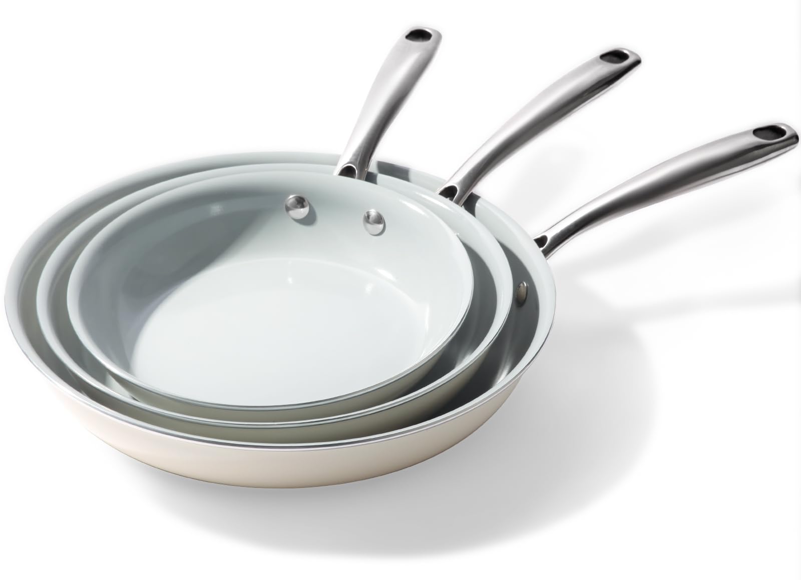 Nonstick Frying Pans Set for Kitchen: Ceramic Cookware Set for Cooking ...