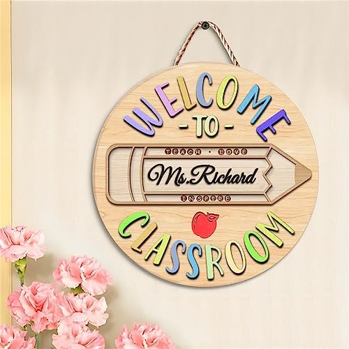 Amazon.com: Personalized Teacher Signs for Classroom Custom Teacher ...