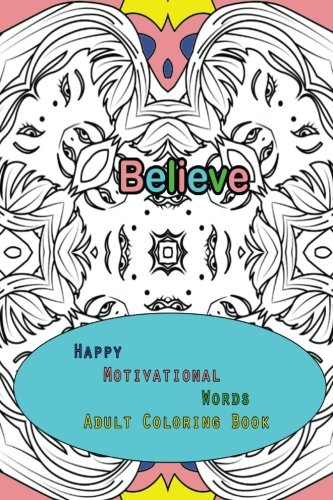 Amazon.com: Happy Motivational Words Adult Coloring Book: Travel Size ...