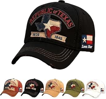 Amazon.com: Lone Star Legacy Texas Republic Baseball Cap, Commemorative ...