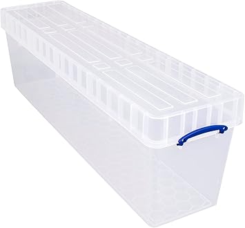 Really Useful Box Plastic Storage 81 Litre with XL Lid Clear : Amazon ...