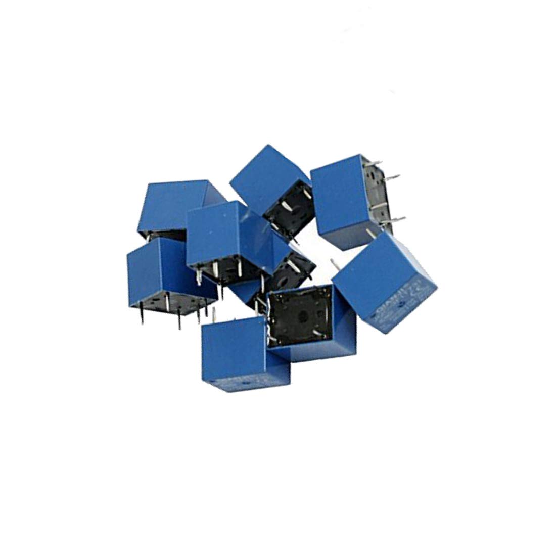Saim 10 Pcs DC 5V Coil 7A 240VAC 10A 125VAC/28VDC 5 Pins SPST Power ...