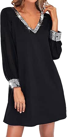 Vestidos de graduación de malla con purpurina para mujer, con costuras ...