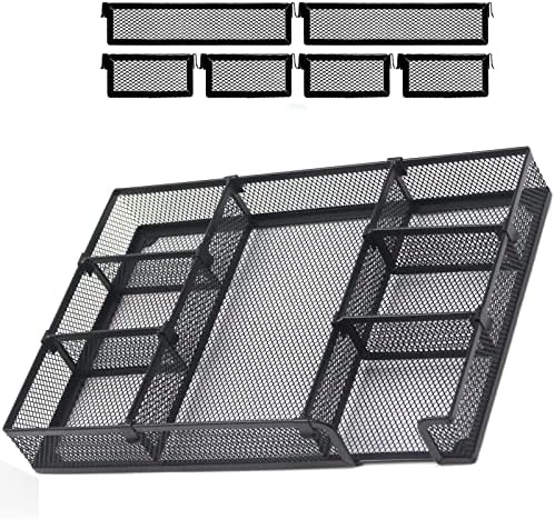 HurLuksi Desk Drawer Organiser Tray, Mesh Desks Organisers Tidy, Office ...