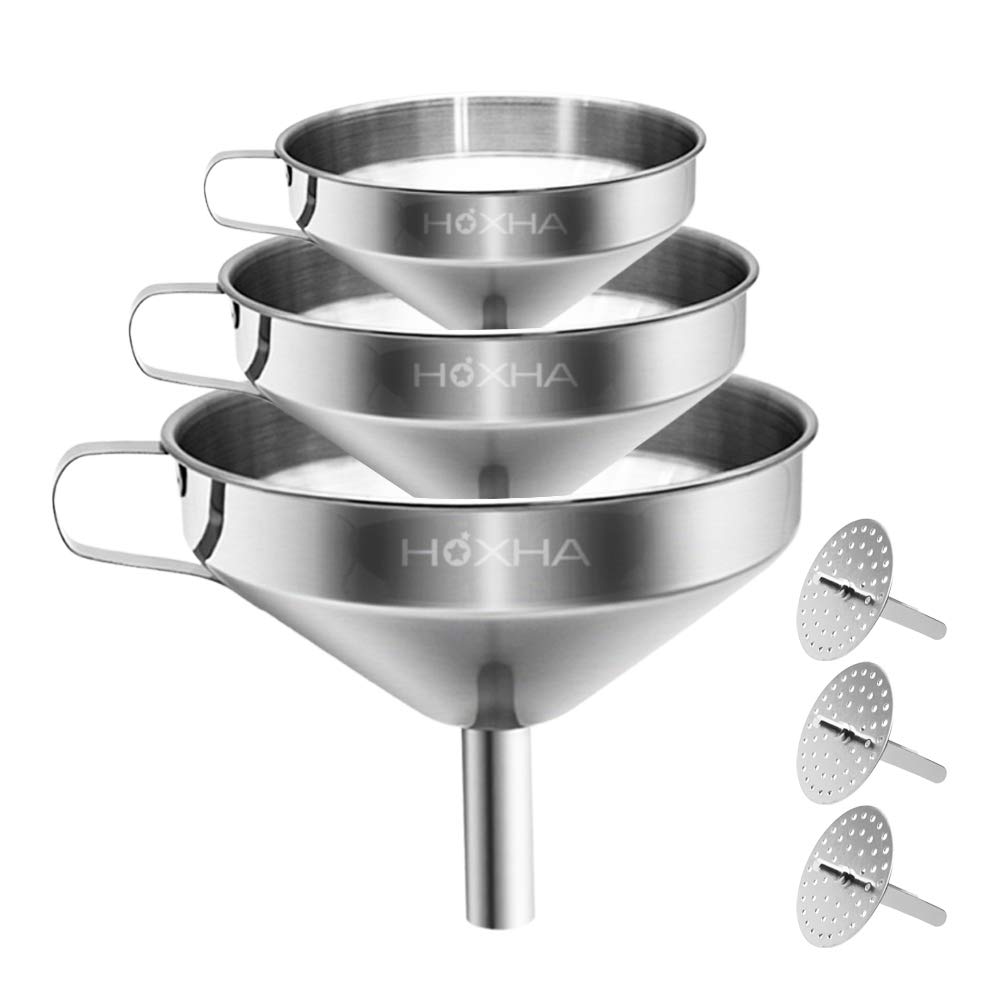 Stainless Steel Kitchen Funnel With Removable Strainer Filter For ...