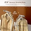 Amazon.com: Raybee Clothes Rack Heavy Duty Rolling Clothing Rack with ...