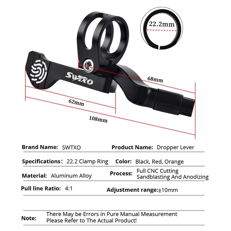 MTB Bike Dropper Seatpost Remote Lever Adjustable Telescopic Controller ...