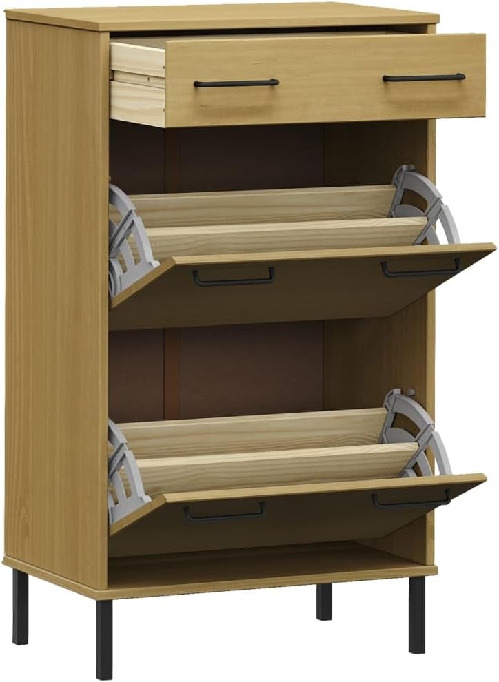 Shoe Rack with Metal LegsStorage Sideboard Shoe,Mid-Century Modern Shoe ...