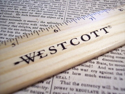 Amazon.com: Westcott Wood Ruler, Double Edge, 12" : Industrial & Scientific