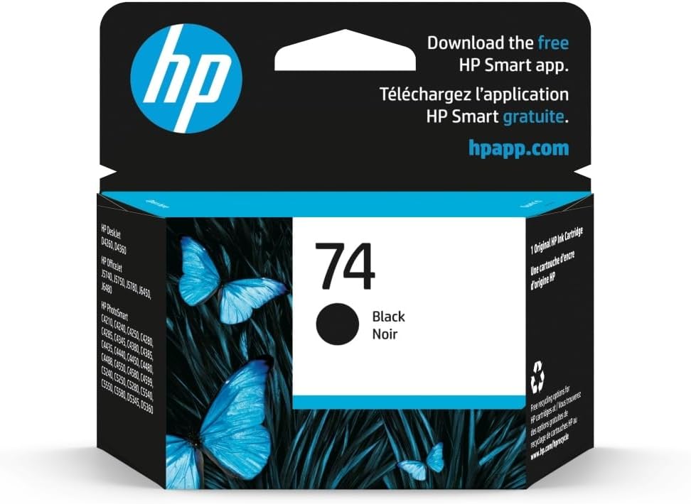HP 74 | Ink Cartridge | Black | CB335WN : Amazon.ca: Office Products