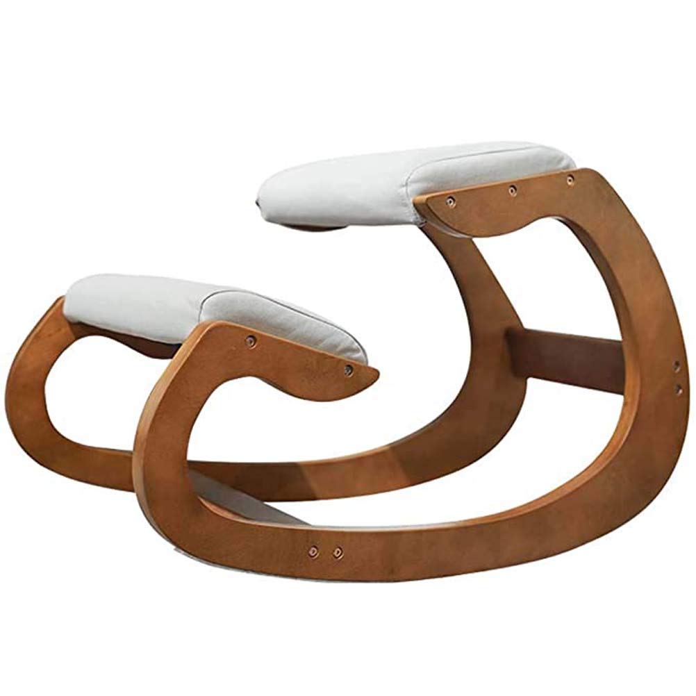 Buy XBSLJ Ergonomic Kneeling Chair, Wooden Posture Stool Rocking Work ...
