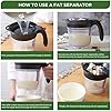 Amazon.com: Fat Separator With Bottom Release - 1L Grease Separator Cup ...