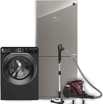 Sharp El Araby Bundle [ Fridge Bottom Freezer 558L SJ-GV73J-SL, Hoover ...