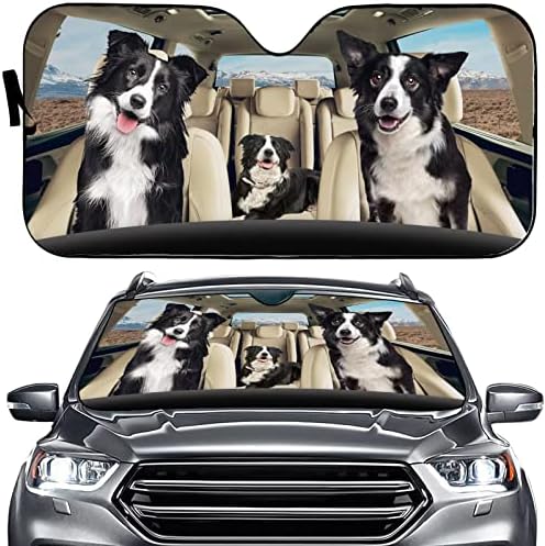 Amazon.com: Border Collie Auto Sun Shade Car Windshield Window Cover ...
