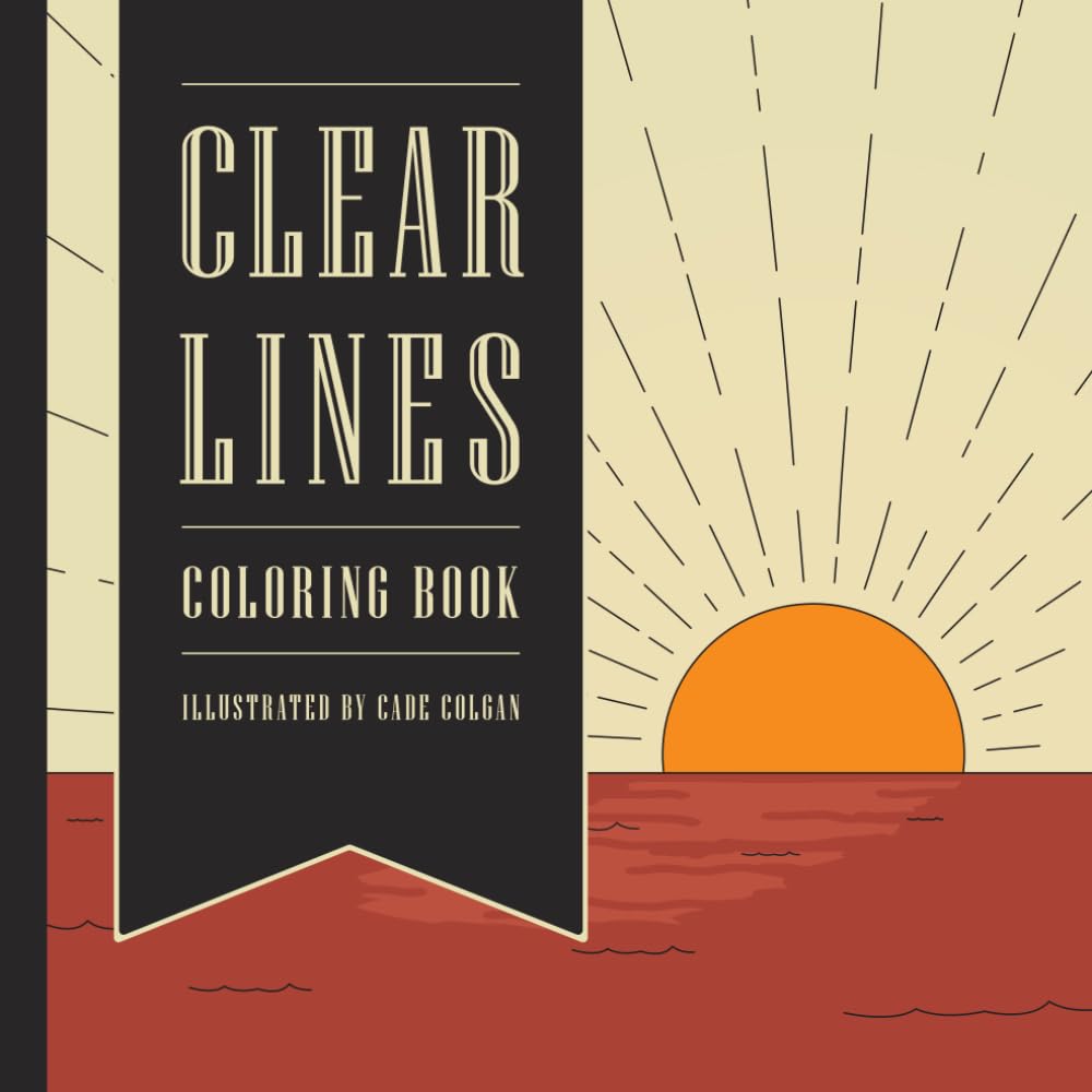 Amazon.com: Clear lines: Coloring book for children and adults, 50 ...