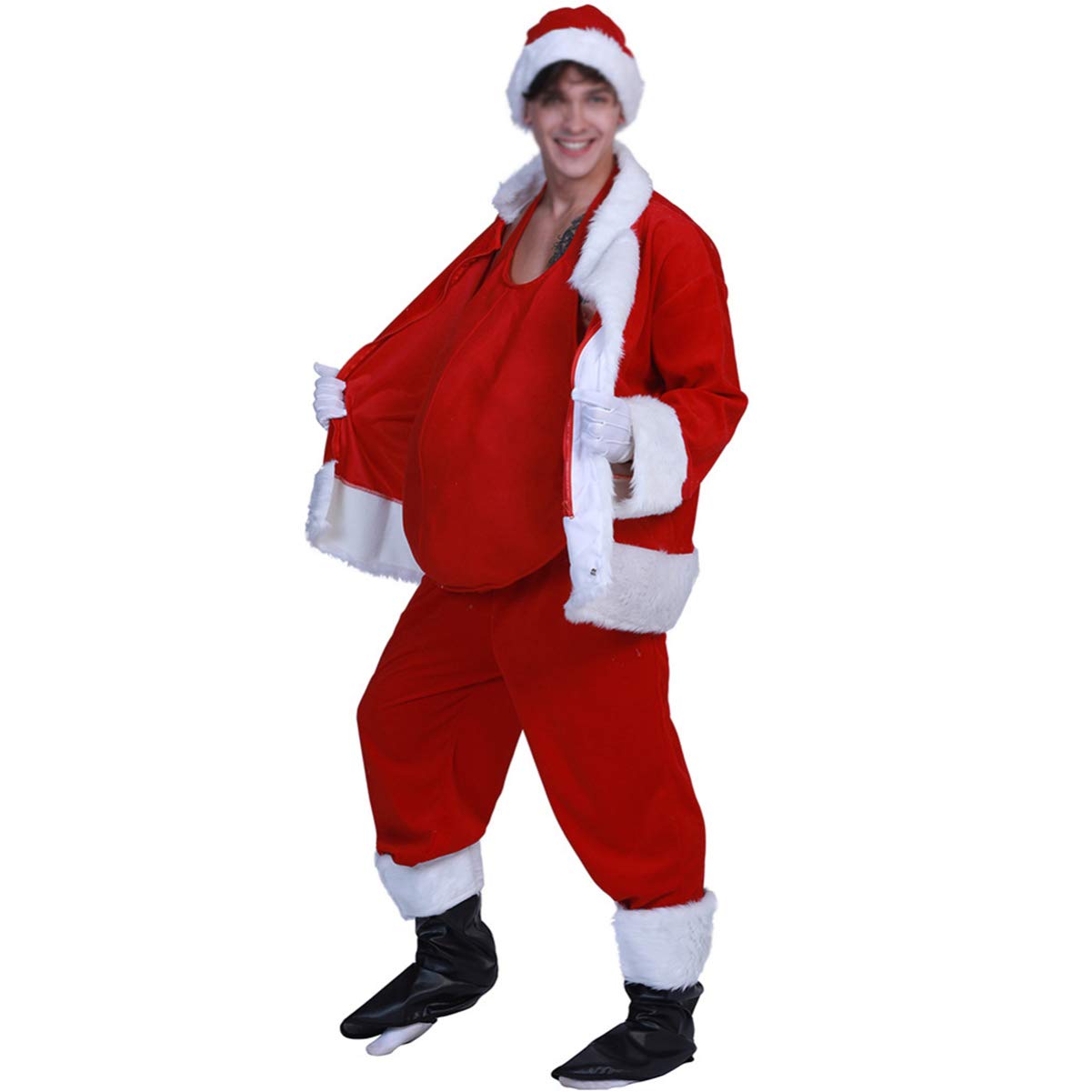 Toddmomy Santa Belly Santa Belly Santa Costume Santa Fake Padded Belly ...