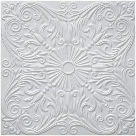 Styro Pro Decorative Polystyrene Ceiling Tiles to Cover Popcorn, Pack ...