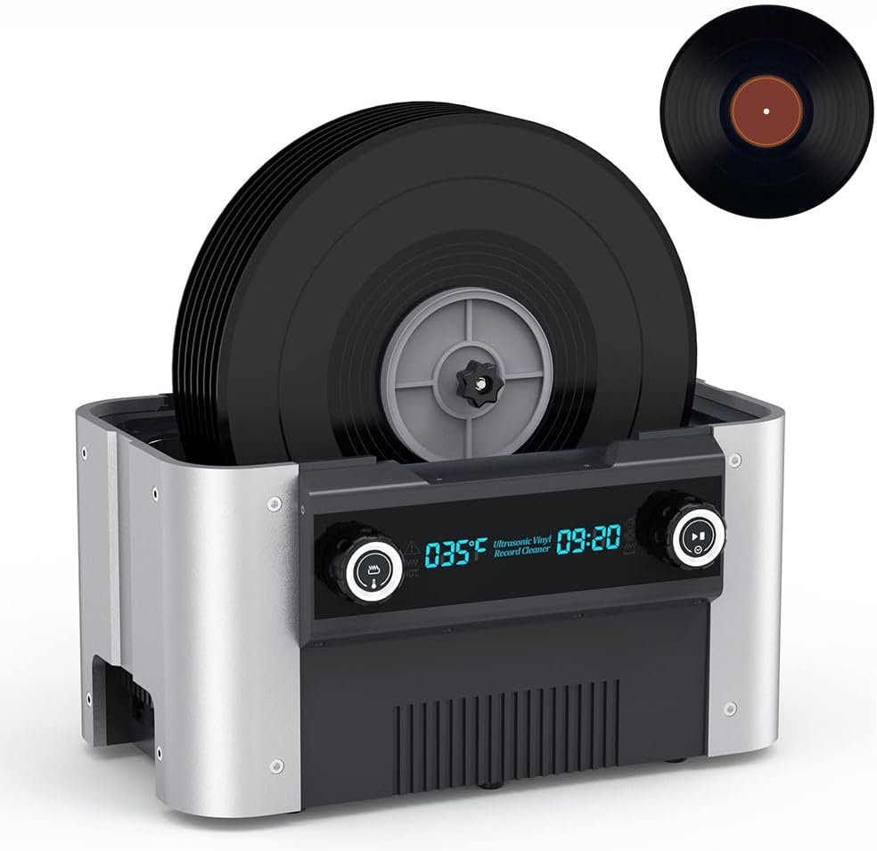 6L Ultrasonic Vinyl Record Cleaner, Auto Spin Ultrasonic Cleaning ...