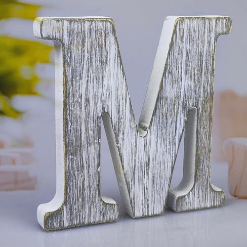 Amazon.com: WOODOUNAI 4 Inch Wood Letters Unfinished Rustic Wood ...