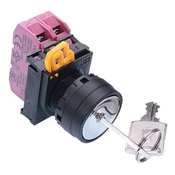 IDEC 22mm 3 Position Maintained Key Switch 2NC IP65 YW1K-3AE02N1 ...
