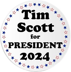 Amazon.com: Tim Scott for President 2024-25 Pack Circle Stickers 3 Inch ...