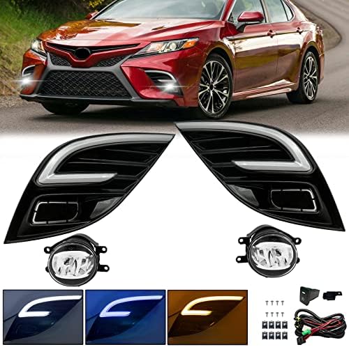 Amazon.com: Shocklight LED&DRL Fog Lights with 3 colors fit for 2018 ...