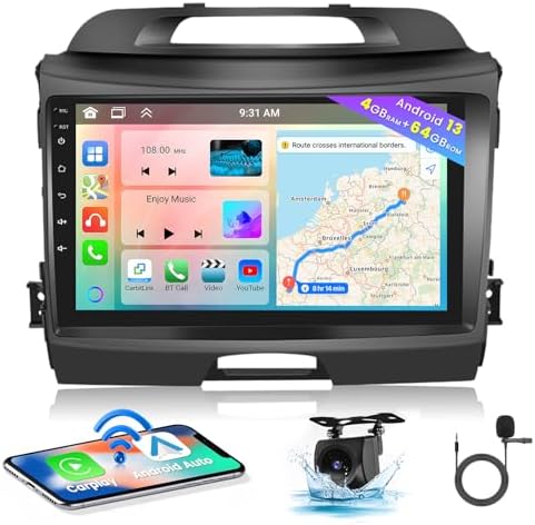 Amazon.com: Car Stereo for Kia Sportage 2010 2011 2012 2013 2014 2015 2016, Wireless Apple ...